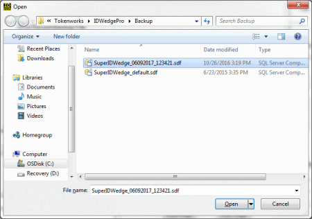 IDWedge Pro: Backing Up and Restoring Formulas - Tokenworks Support