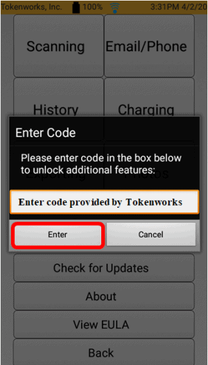 Unlocking Software Upgrades - Tokenworks Support