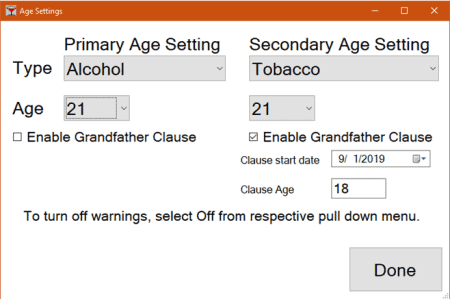 How To Set Grandfather Clause On The AgeVisor Touch/AgeVisor POS ...