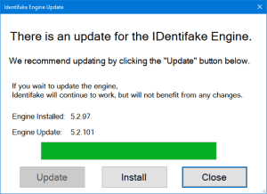 How to Apply an IDentiFake Engine and Library Update - Tokenworks Support